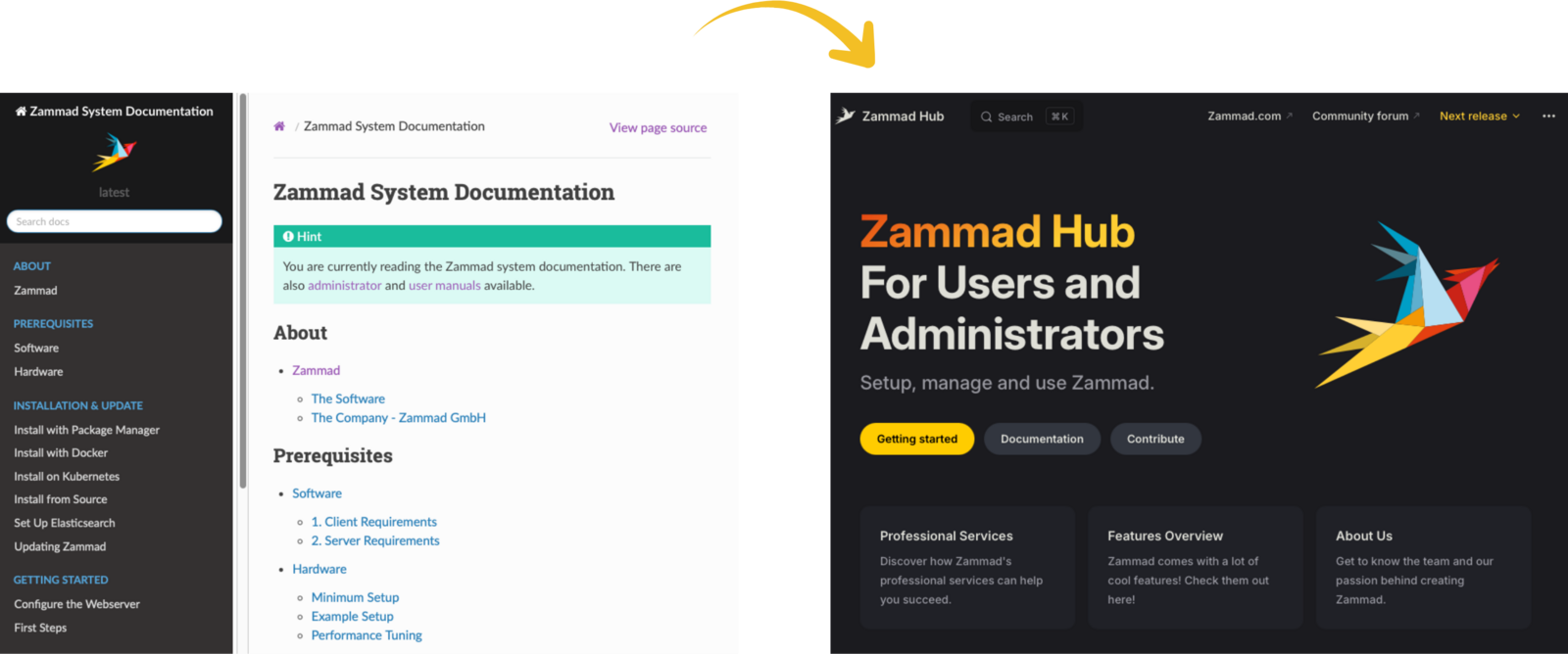 Zammad Docs reimagined: New Tech Stack, Less Maintenance, Better Usability
