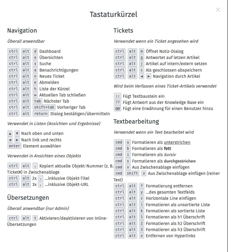 Editor | Zammad Features