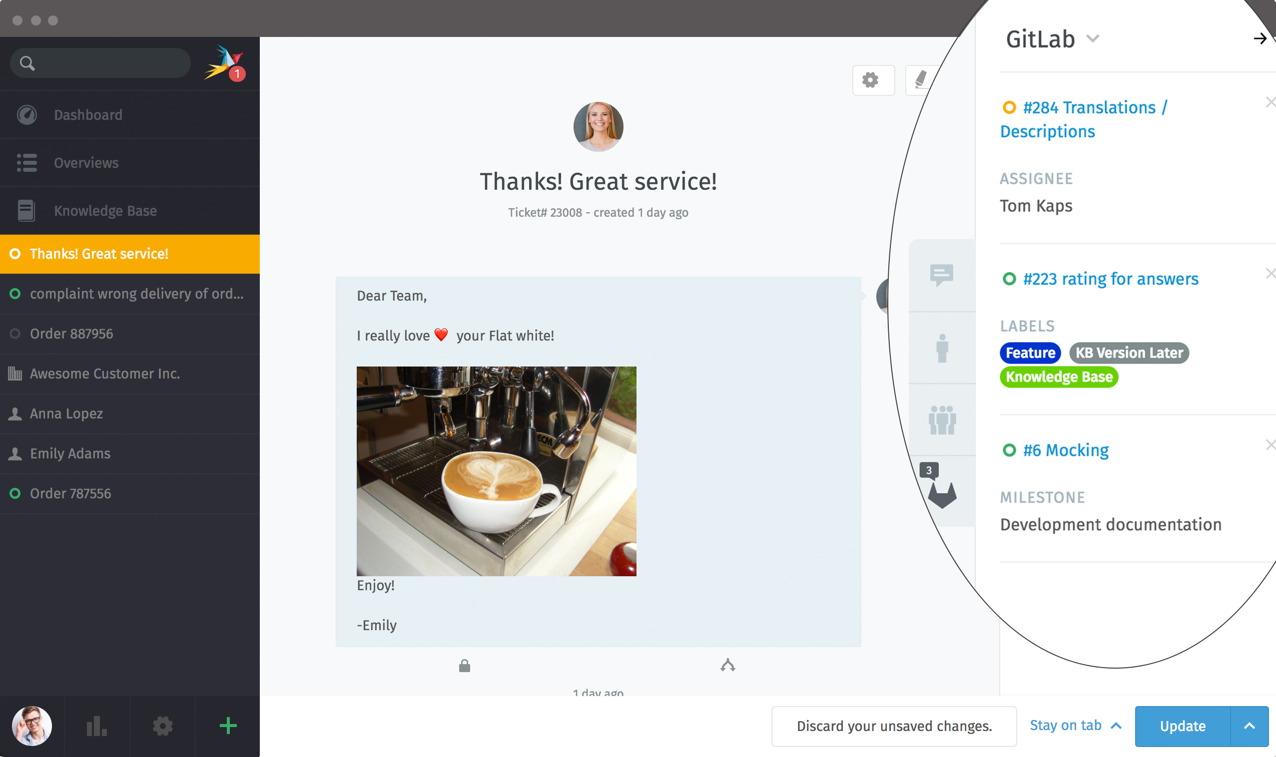GitLab Integration | Zammad Features
