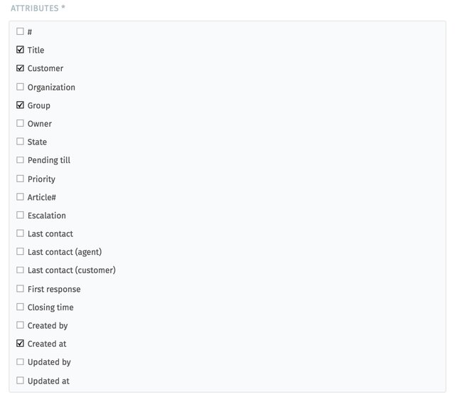 Individual Lists And Overviews | Zammad Features