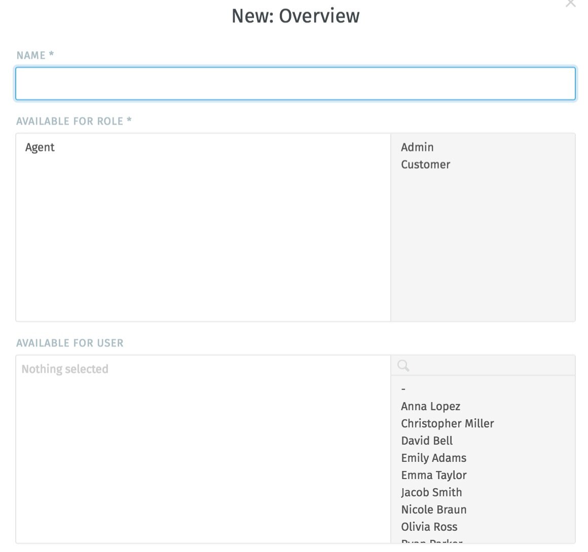 Individual Lists And Overviews | Zammad Features