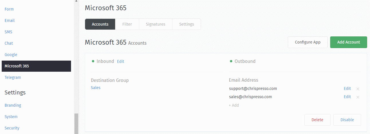 Microsoft 365 | Zammad Features