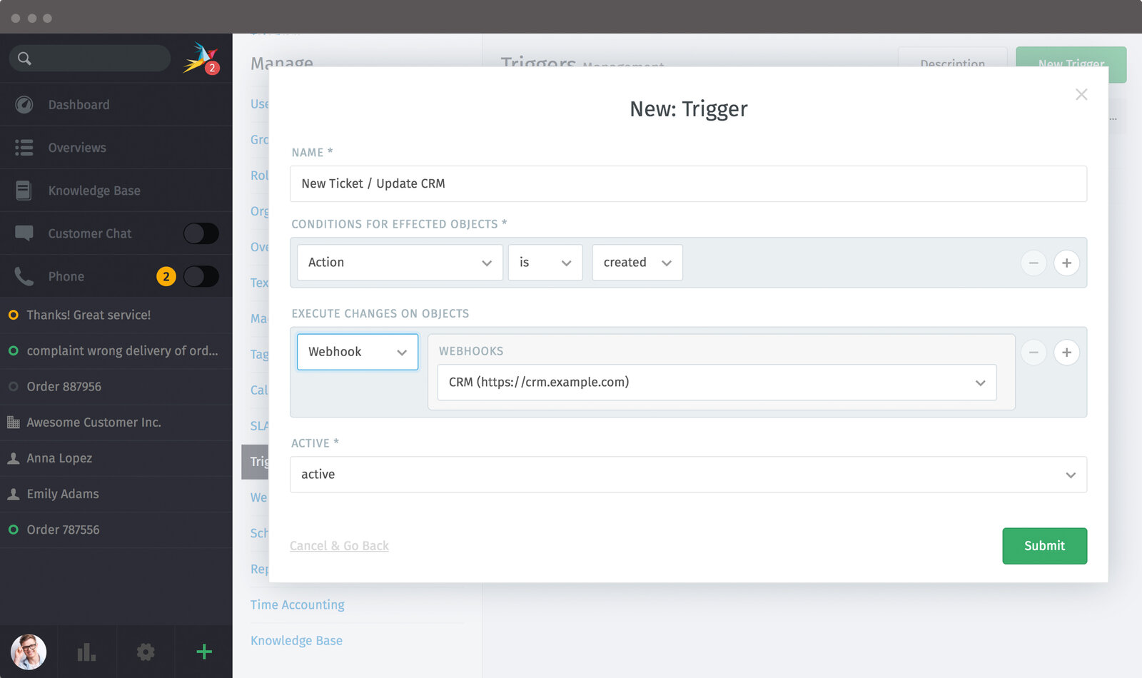 Webhooks • Features Zammad 
